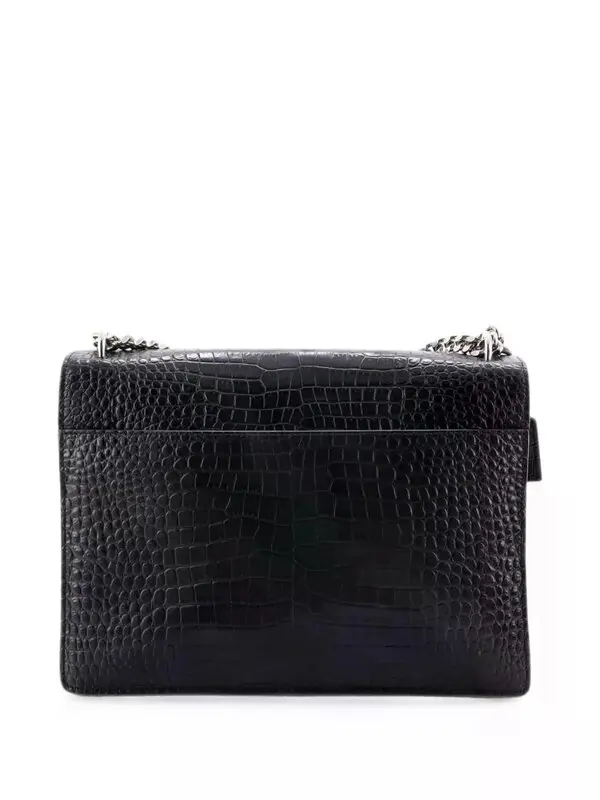 Saint Laurent Sunset Crocodile Embossed Leather Large Crossbody Bag