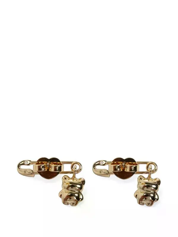 Kate Spade New York Safety-pin Bear-charm Earrings