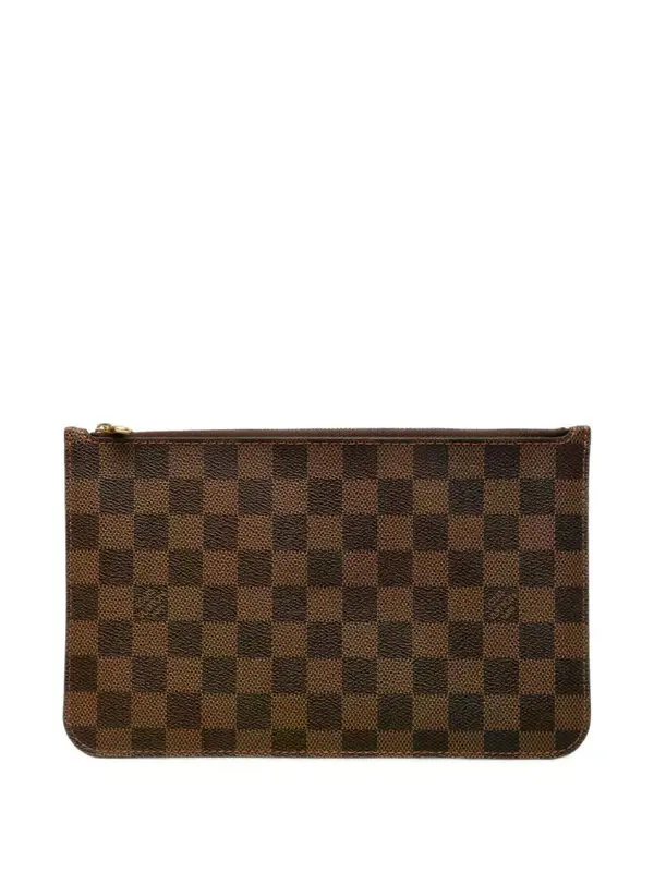 LOUIS VUITTON 2014 Damier Ebene Neverfull Mm Pouch - Brown