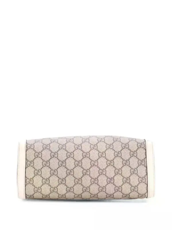 Gucci Padlock Chain Tote Gg Coated Canvas With Leather Small Shoulder Bag