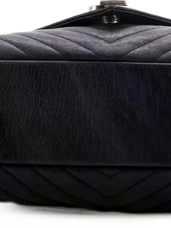 Saint Laurent Classic Monogram College Bag Matelasse Chevron Leather Large Shoulder Bag