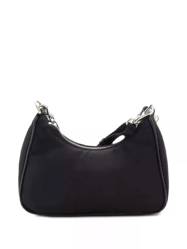 Prada Re-edition Tessuto Mini Hobo Shoulder Bag - Black