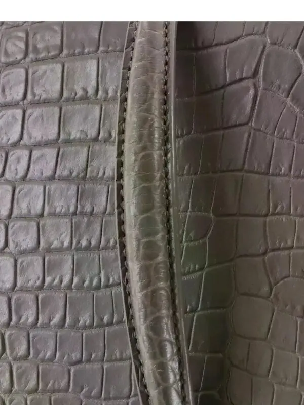Saint Laurent Sunset Crocodile Embossed Leather Medium Crossbody Bag
