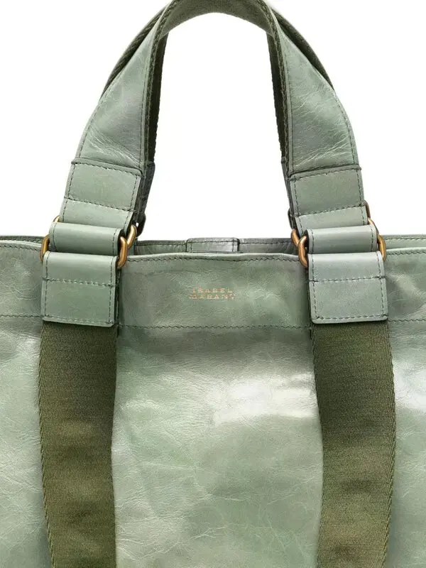 Isabel Marant Étoile Wardy Crinkled-leather Shoulder Bag - Green