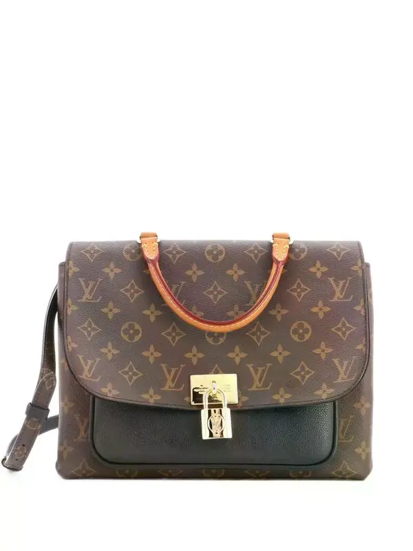 LOUIS VUITTON Marignan Handbag Monogram Canvas With Leather Shoulder Bag