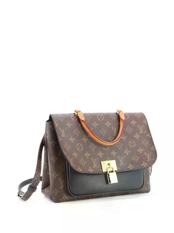 LOUIS VUITTON Marignan Handbag Monogram Canvas With Leather Shoulder Bag