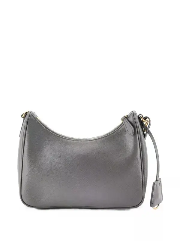 Prada Re-edition 2005 Saffiano Leather Small Crossbody Bag - Grey