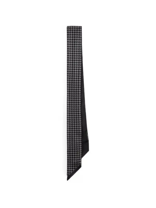 Tagliatore Geometric-print Pointed-tip Silk Scarf