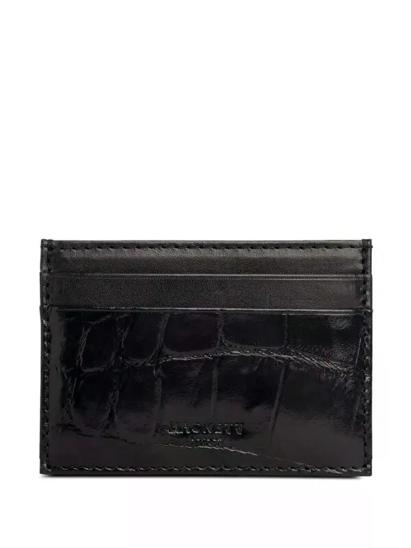 HACKETT LONDON Croc-effect Leather Card Holder