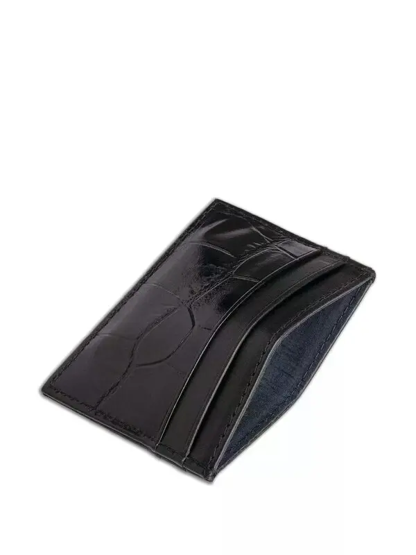 HACKETT LONDON Croc-effect Leather Card Holder