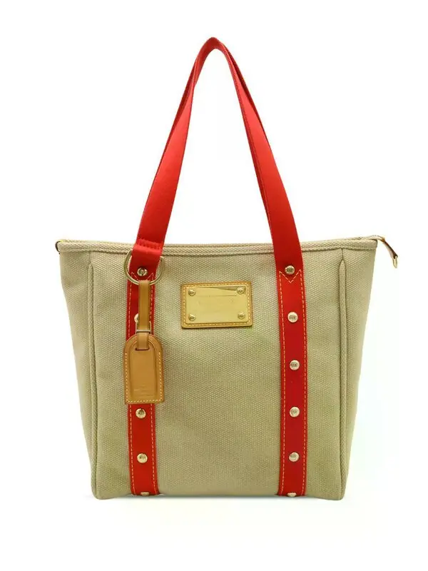 LOUIS VUITTON 2005 Antigua Cabas Mm Tote Bag - Neutrals