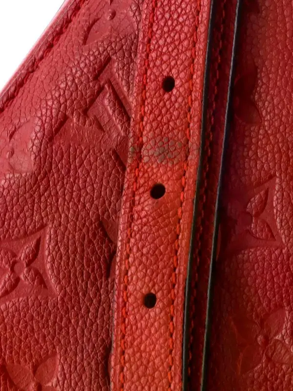 LOUIS VUITTON Monogram Empreinte Leather East West Pochette Metis Crossbody Bag - Red