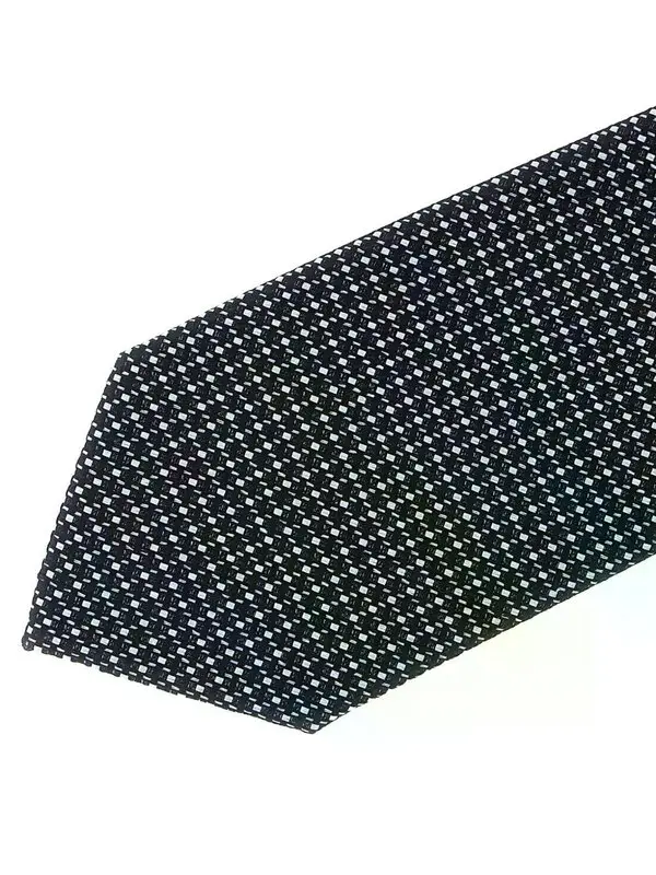Brioni Micro-geometric Jacquard Tie - Blue