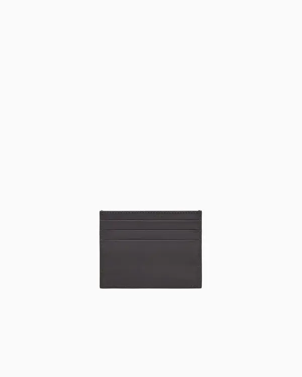 Giorgio Armani Credit Card Holder In Nappa Leather With An Embossed Logo