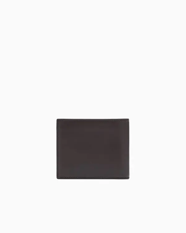 Giorgio Armani Bi-fold Wallet In Soft Nappa Leather With An Embossed Logo