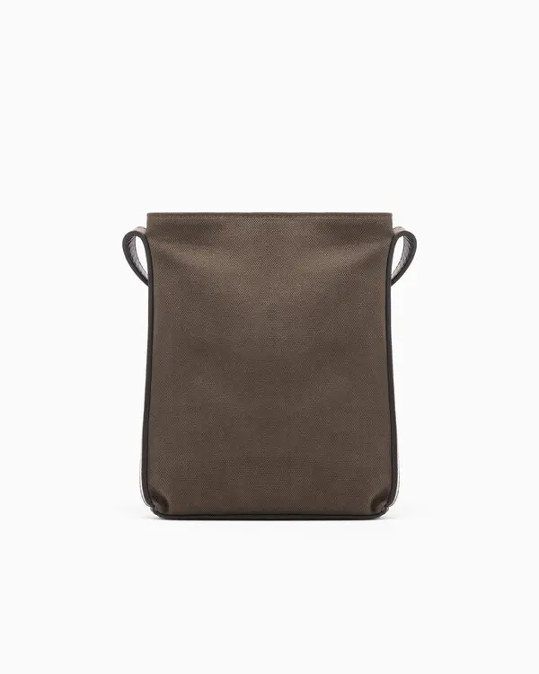 Giorgio Armani Canvas And Leather Crossbody Bag
