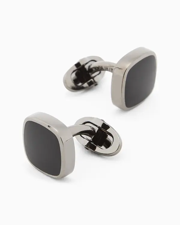 Giorgio Armani Sterling Silver Square Cufflinks