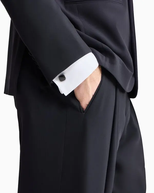 Giorgio Armani Sterling Silver Square Cufflinks