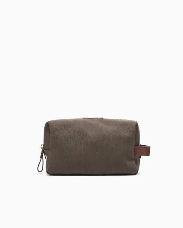 Giorgio Armani Canvas And Leather Washbag
