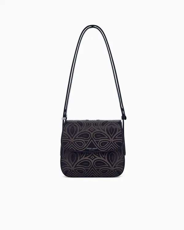 Giorgio Armani La Prima Leather And Suede Small Shoulder Bag