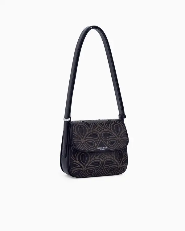 Giorgio Armani La Prima Leather And Suede Small Shoulder Bag