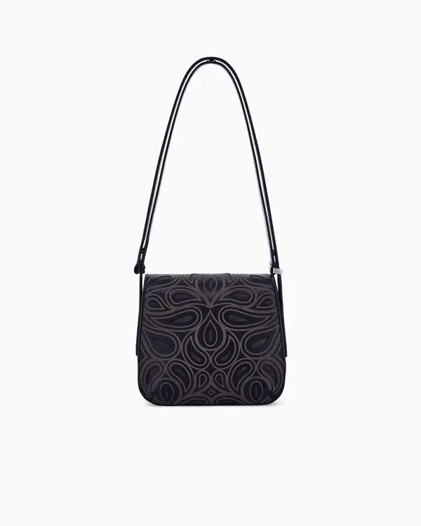 Giorgio Armani La Prima Leather And Suede Small Shoulder Bag
