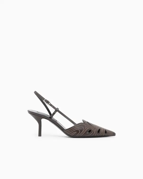 Giorgio Armani Leather Slingback Sandals