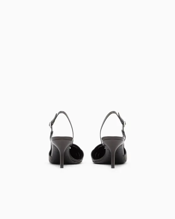 Giorgio Armani Leather Slingback Sandals