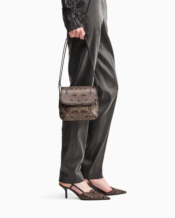 Giorgio Armani Leather Slingback Sandals