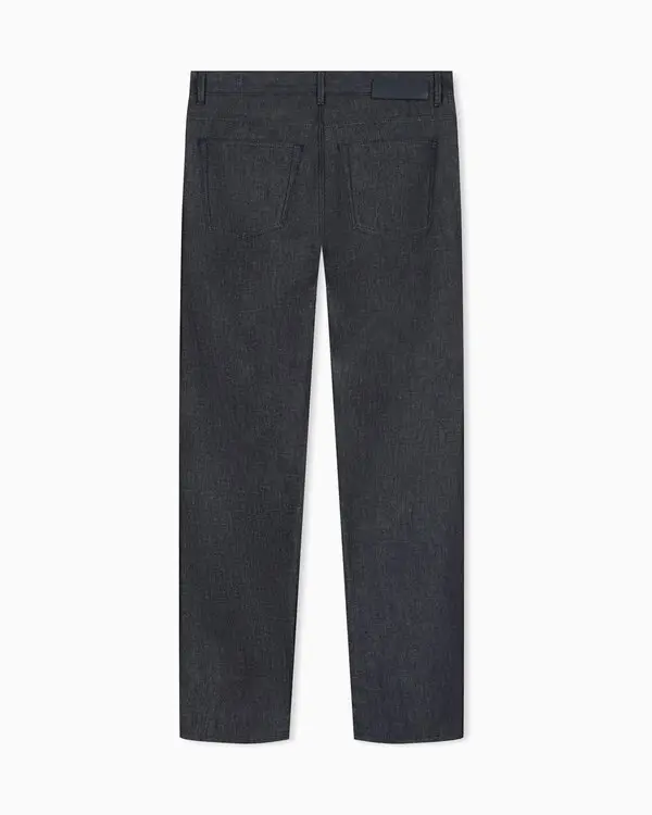 Giorgio Armani Regular Fit 5-pocket Pants In Stretch Cashmere-blend Denim