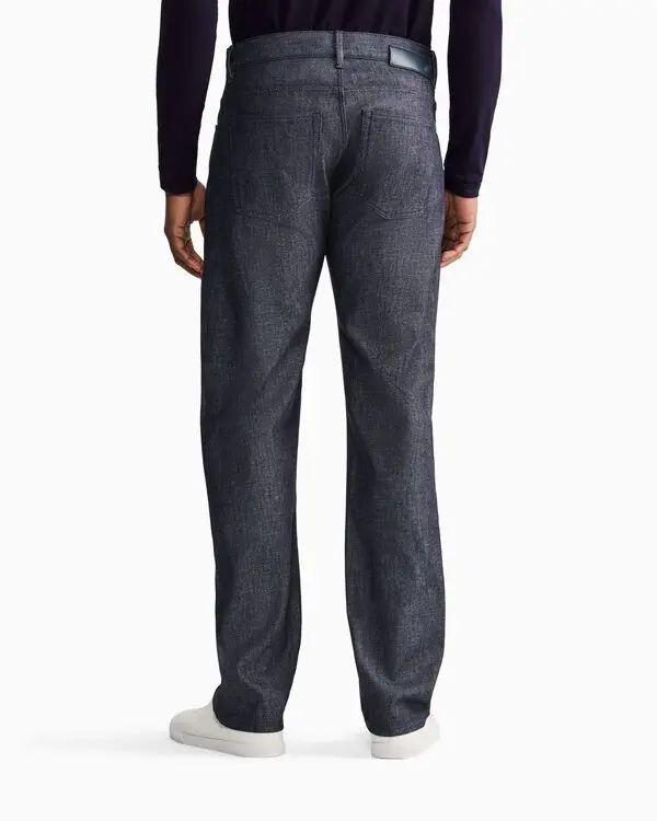 Giorgio Armani Regular Fit 5-pocket Pants In Stretch Cashmere-blend Denim