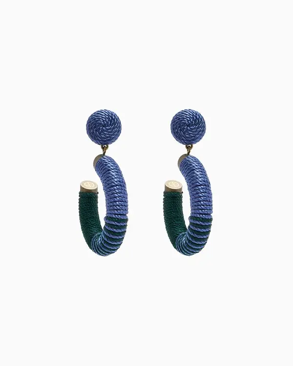 Giorgio Armani Hoop Earrings - Blue