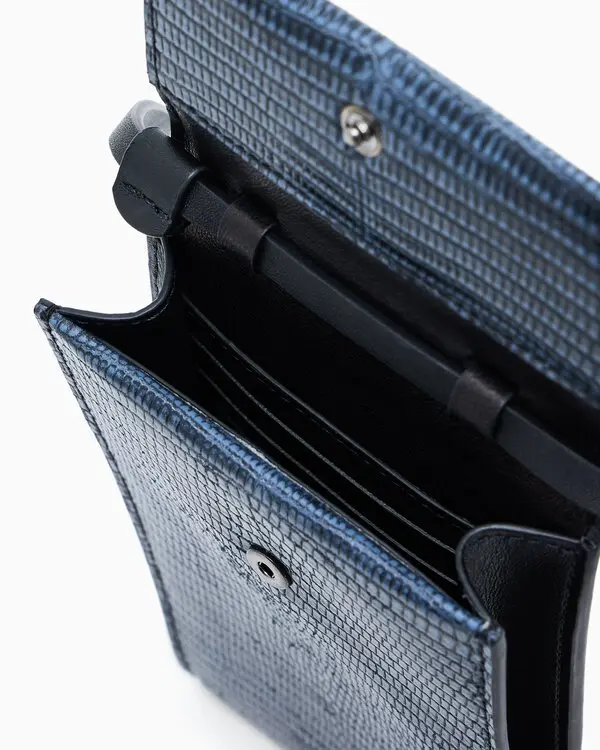 Giorgio Armani Printed Leather Mobile Phone Case