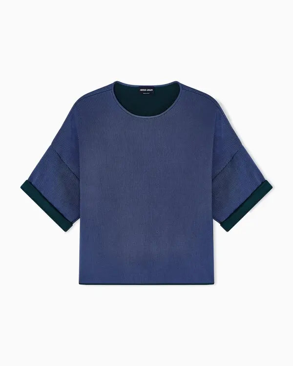 Giorgio Armani Ribbed Viscose Crew-neck Jumper