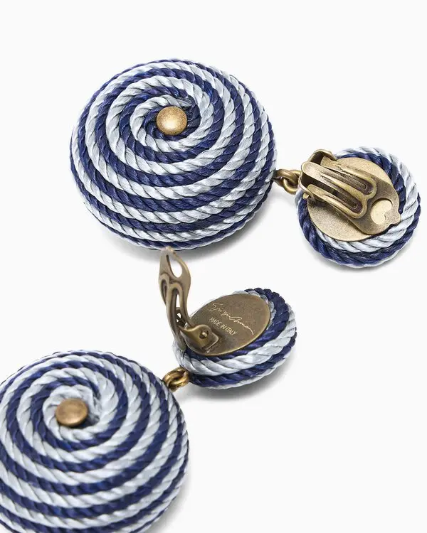 Giorgio Armani Earrings With Circular Pendant
