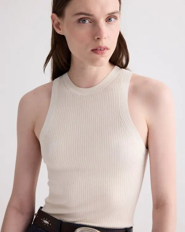TWP Port Tank In Viscose Silk