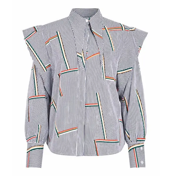 FREAK VAULT Riviera Blouse - Blue/white