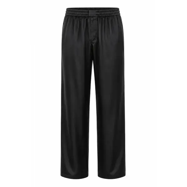 HUSTLE Black Is New Orange Satin-pants