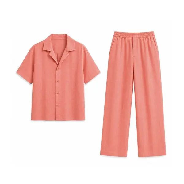 HUSTLE Coral Linen-set