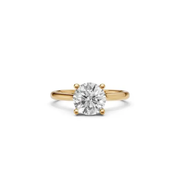 AYA FINE JEWELRY Eleanora Round Cut Lab Created Diamond Hidden Accent Igi Certified Solitaire Engagement Ring - Yellow