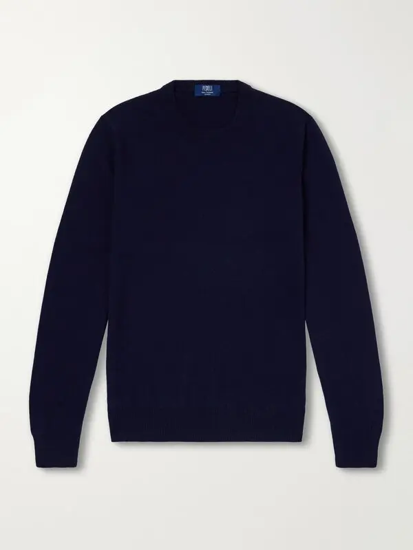Fedeli Argentina Baby Cashmere Sweater - Blue