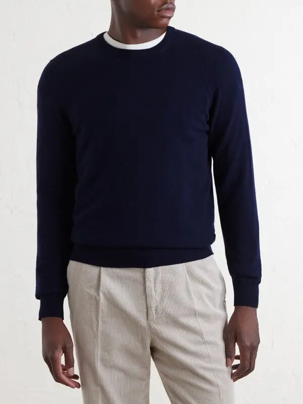 Fedeli Argentina Baby Cashmere Sweater - Blue