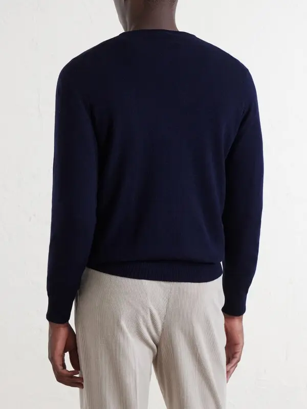Fedeli Argentina Baby Cashmere Sweater - Blue