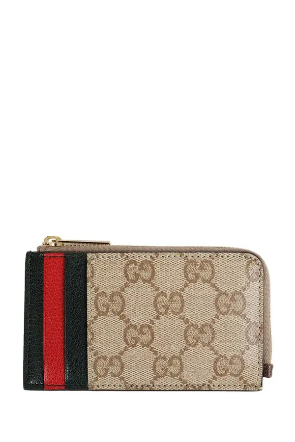 Gucci Zipped Card Holder With Multicolor Slots