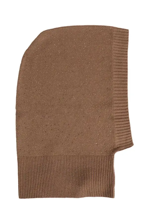 Max Mara Cashmere And Rhinestone Balaclava - Brown