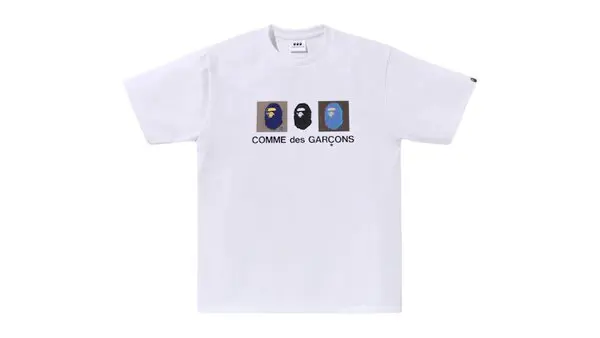 A BATHING APE X Comme Des Garcons Osaka Screen Tee Shirt - White
