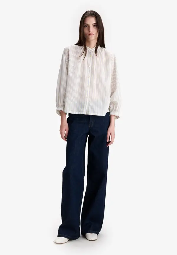 A.p.c. Bela Blouse Standard Up Collar Blouse - Ecru