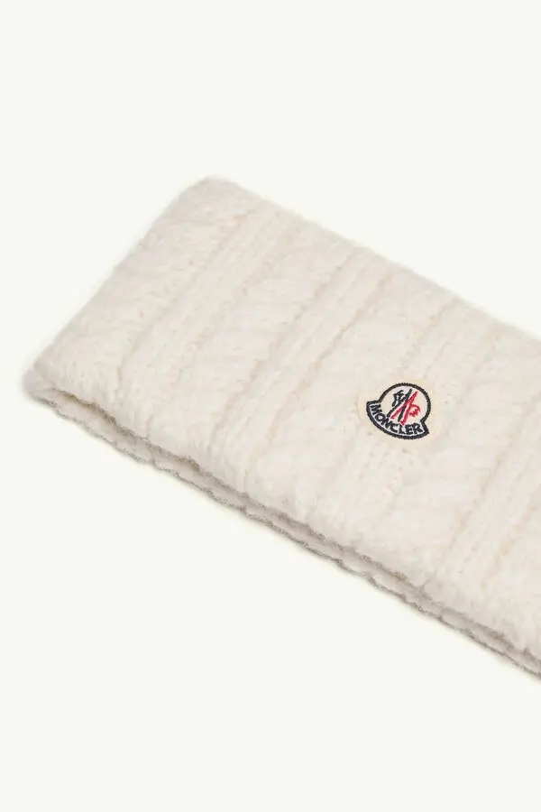 Moncler Cable Knit Alpaca Blend Headband