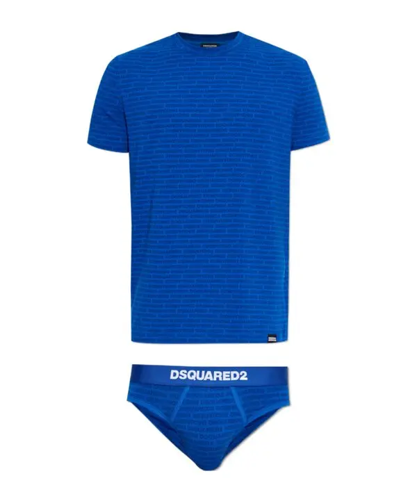 Dsquared2 Logo Printed T-shirt And Briefs