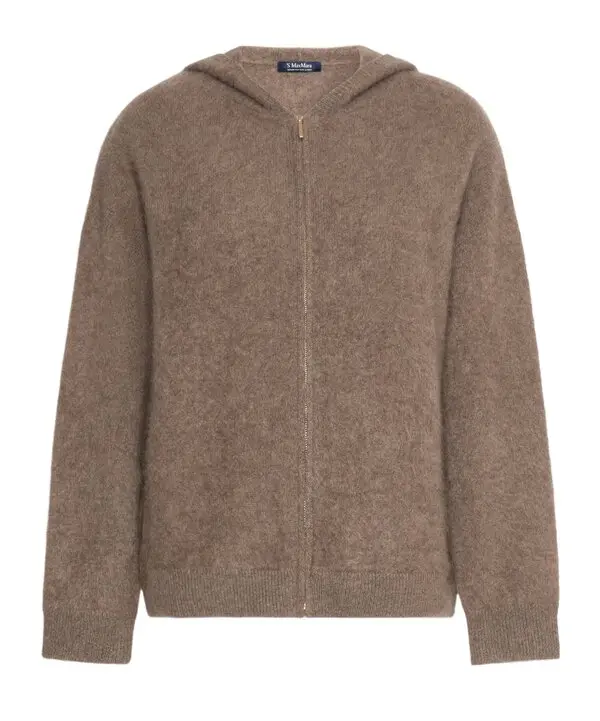 Max Mara Long-sleeved Hooded Knitwear - Brown